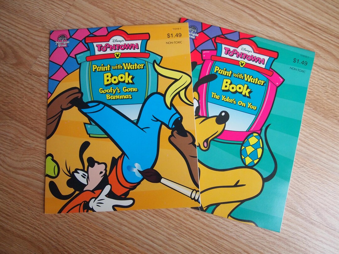Vintage Disney Toontown Paint With Water Books - Etsy