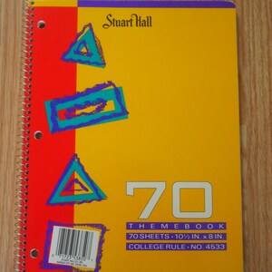 Vintage 80s Stuart Hall Color Block College Rule Spiral Notebooks - Etsy