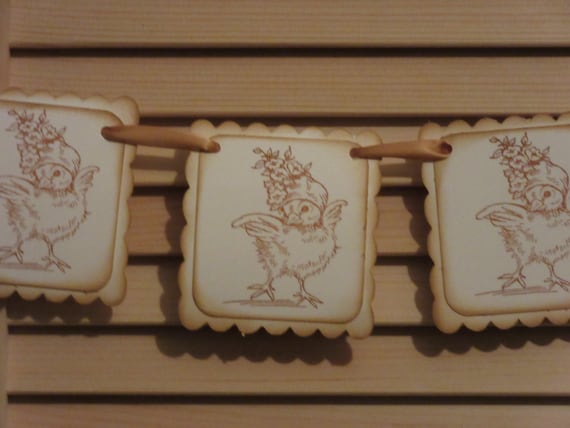 Vintage Hand Made Baby Chicks Shower Banner Vintage Hand Made | Etsy