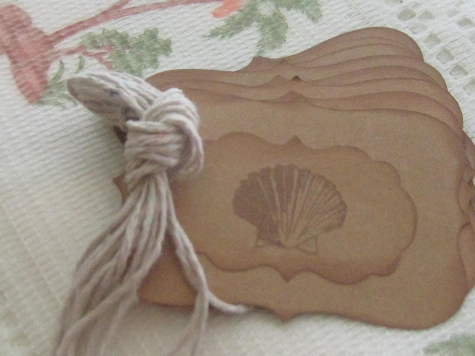 Hand Made Shell Gift Tags, Wish Tags, Hang Tags, Thank You Tags - Etsy