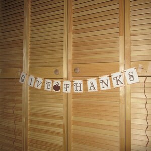 Give Thanks Banner Fall Autumn Banner - Etsy
