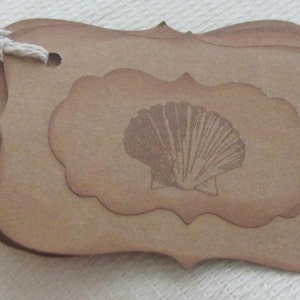 Hand Made Shell Gift Tags, Wish Tags, Hang Tags, Thank You Tags - Etsy
