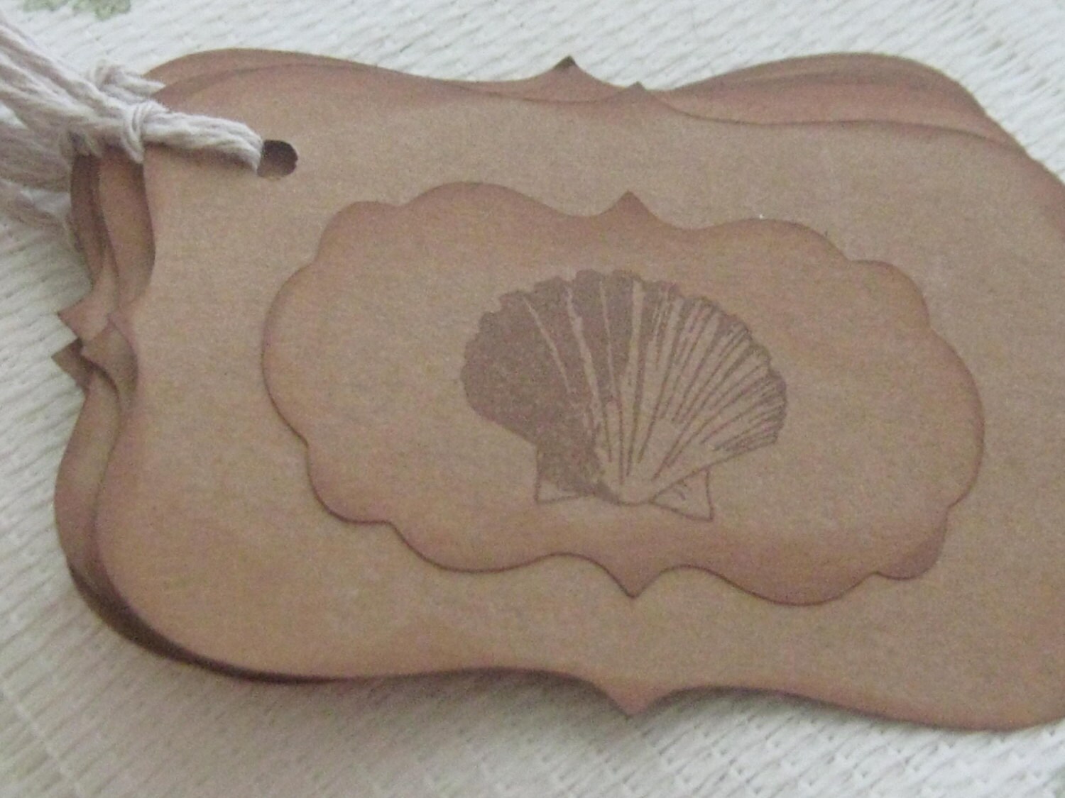 Hand Made Shell Gift Tags, Wish Tags, Hang Tags, Thank You Tags - Etsy