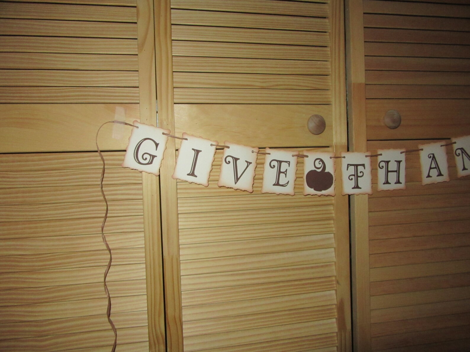 Give Thanks Banner Fall Autumn Banner - Etsy