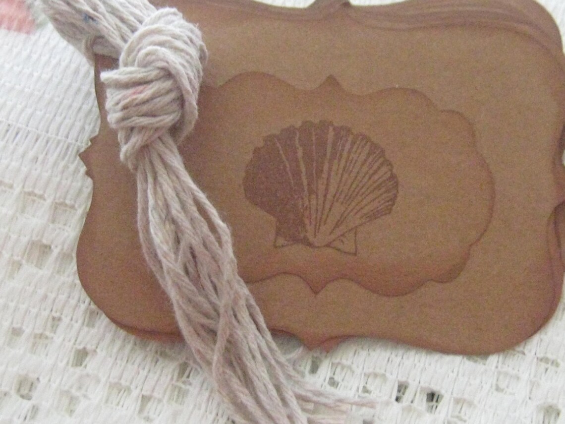 Hand Made Shell Gift Tags, Wish Tags, Hang Tags, Thank You Tags - Etsy