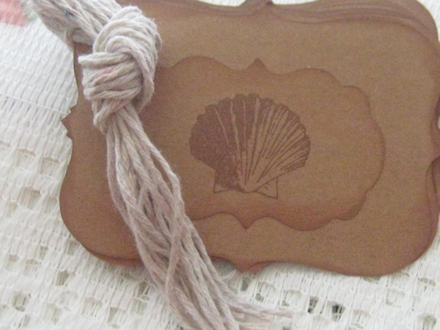 Hand Made Shell Gift Tags, Wish Tags, Hang Tags, Thank You Tags - Etsy