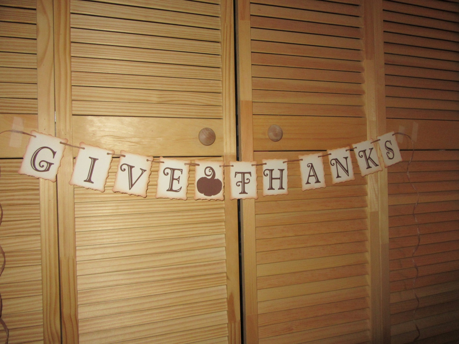 Give Thanks Banner Fall Autumn Banner - Etsy
