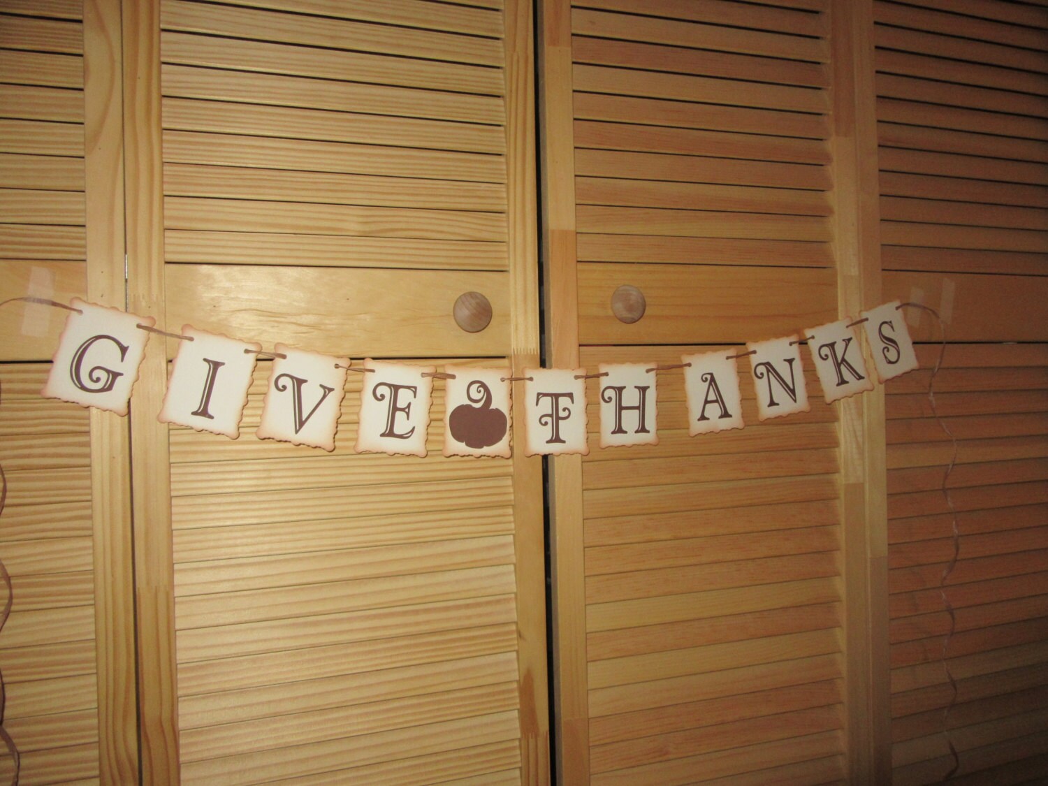 Give Thanks Banner Fall Autumn Banner - Etsy