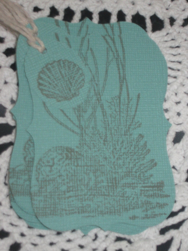 Shells Gift Tags, Hang Tags, Wish Tags, Party Favors - Etsy