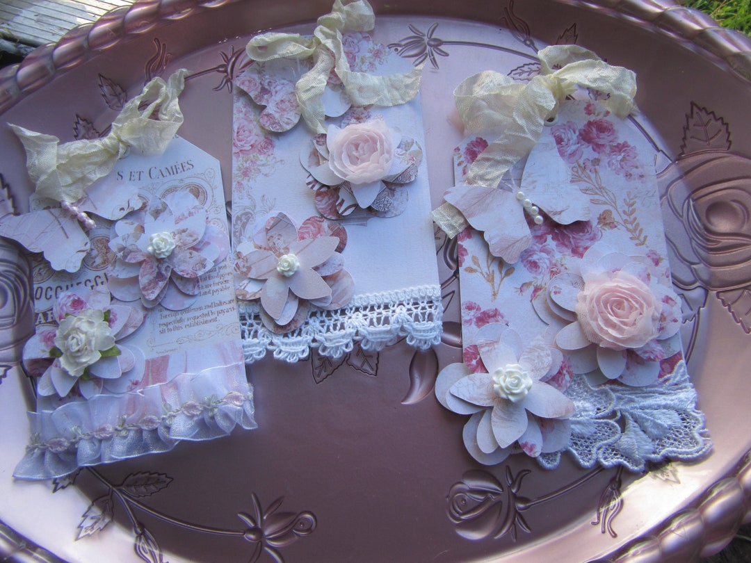 Vintage Handmade Journal Scrapbook Tags - Etsy