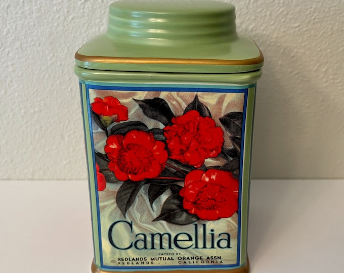 Vintage "oneida Vintage Label Collection" Ceramic Canister With Sealed ...