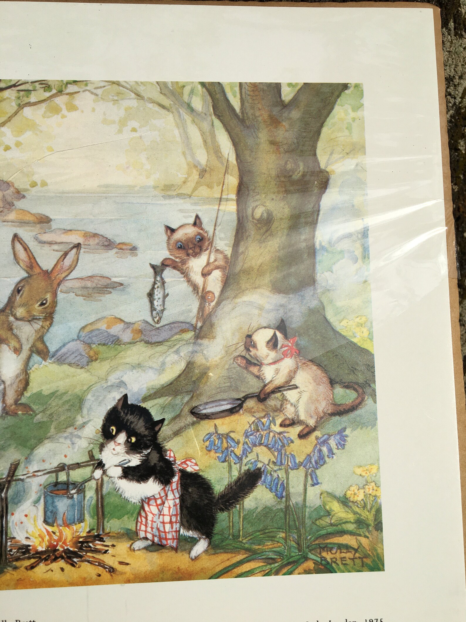 Vintage 1975 Molly Brett Nursery Print / Lithograph | Etsy