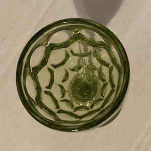 Set of 4 Vintage Imperial Glass Thumbprint Provincial Verde Green 2-3 ...