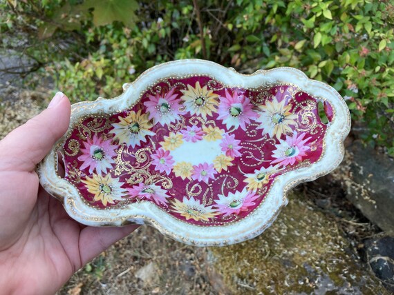 Antique Royal Kinran Nippon Hand-painted Ornate Floral - Etsy