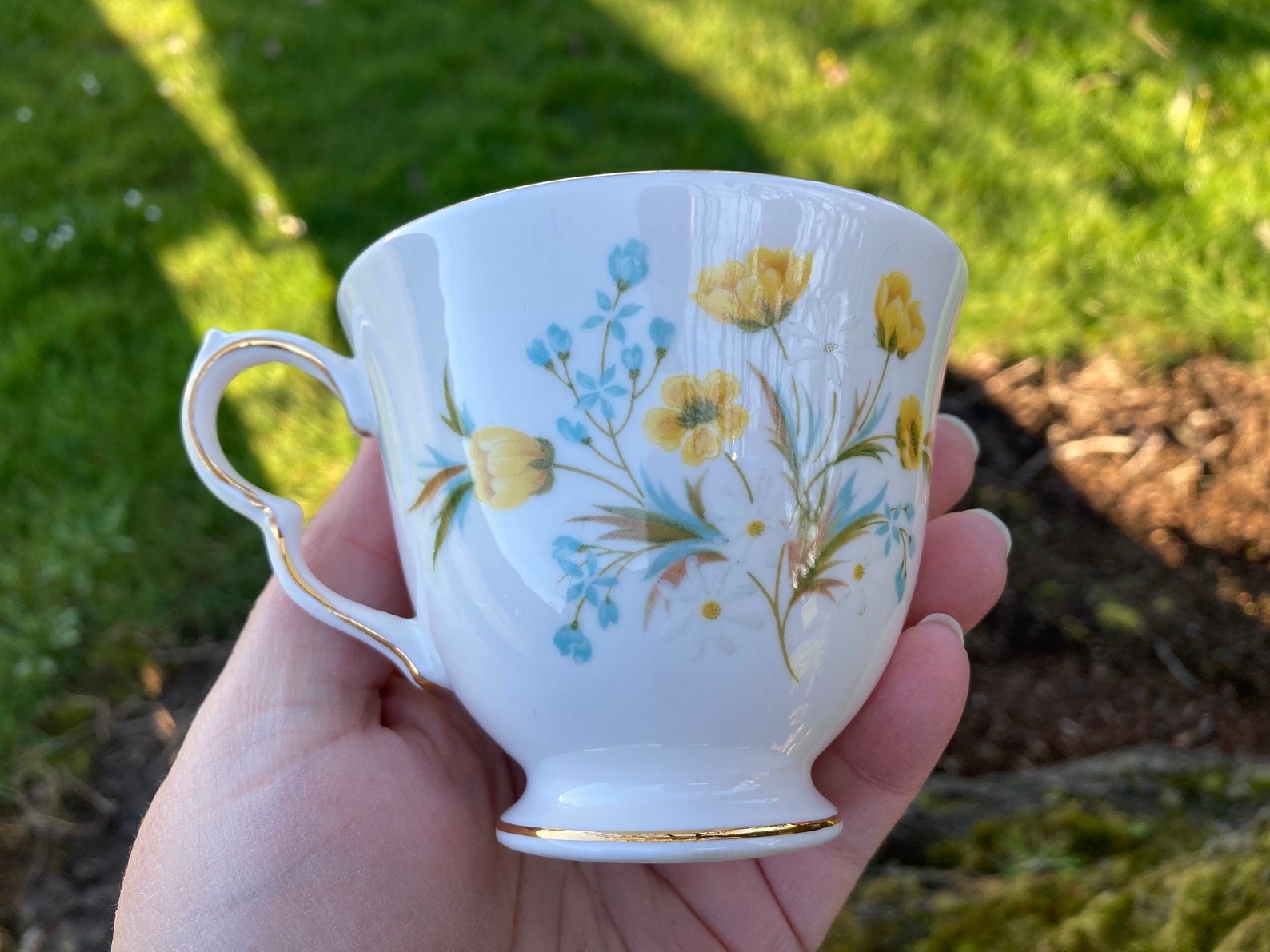 Vintage Colclough angela Teacup Saucer & Side - Etsy