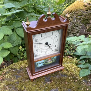 Vintage Seth Thomas Wind-up Mantle Clock W/ German Movement, Wooden Case & Brass Finials ...