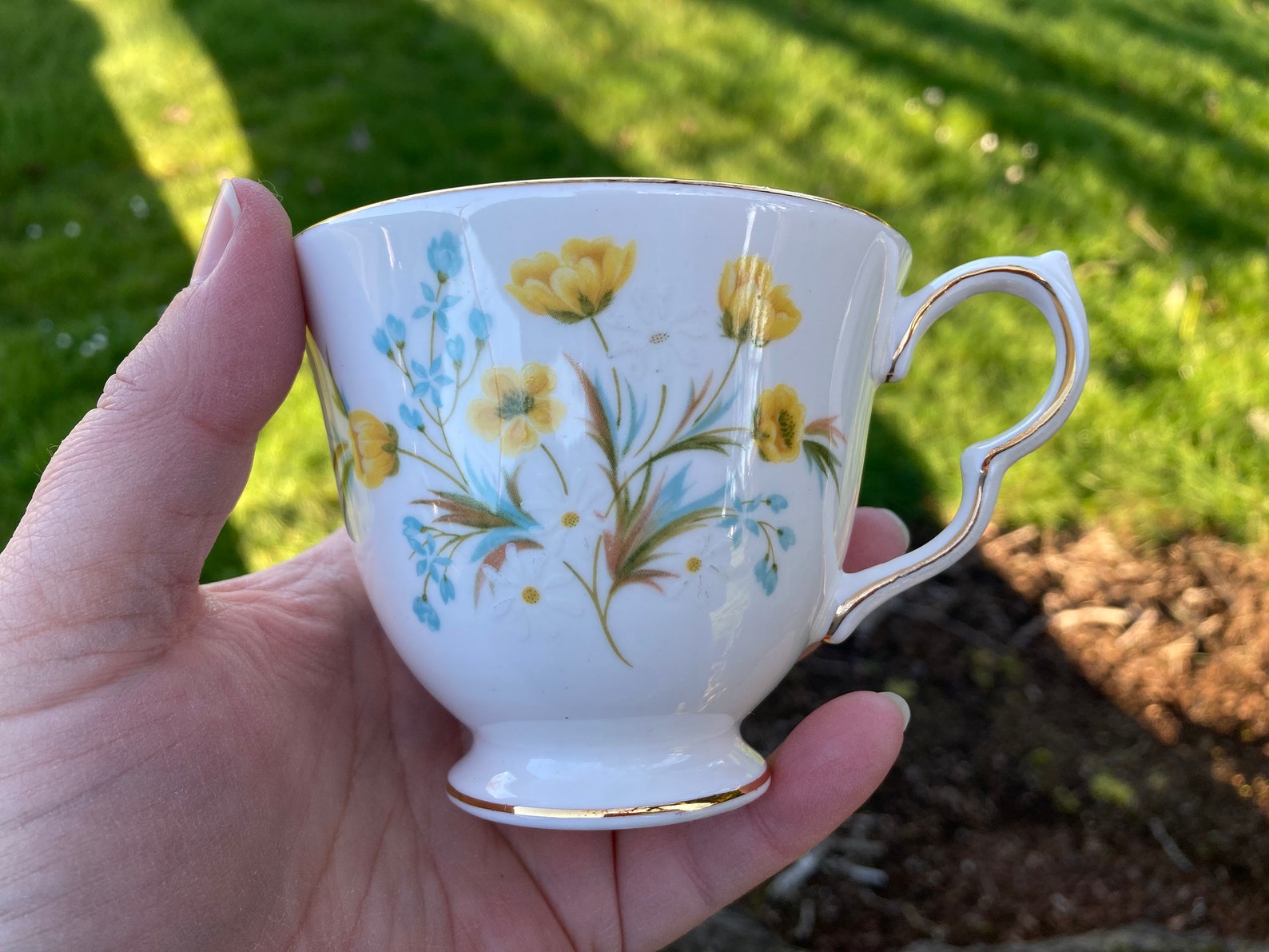 Vintage Colclough angela Teacup Saucer & Side - Etsy