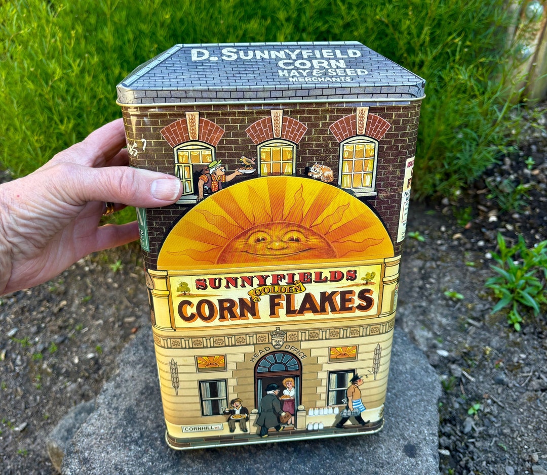 Vintage 12 "Sammlerdose "Sunnyfields Golden Corn Flakes" mit ...