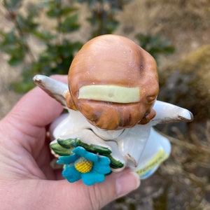 Vintage Hand-painted Lefton Birthday Angel september Figurine W/ Blue ...