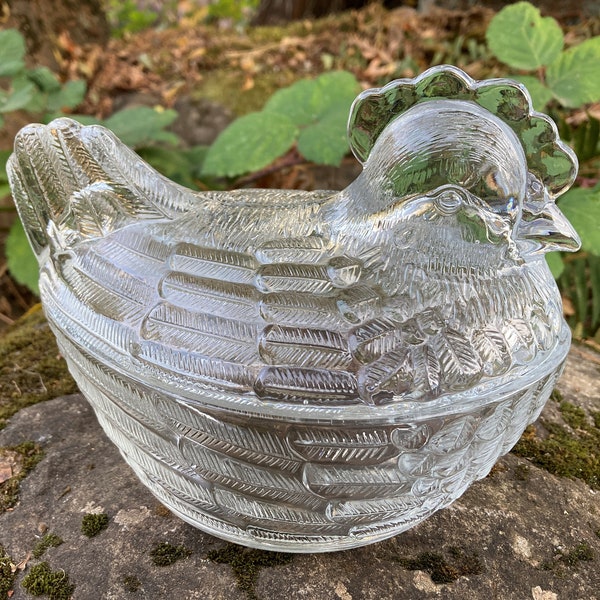 Carnival Glass Hen - Etsy