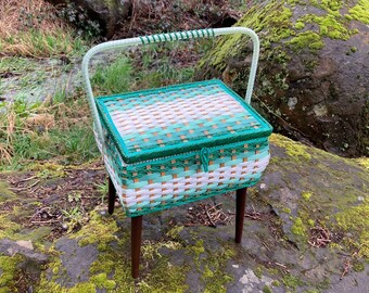 Mid Century Modern Sewing Box | Etsy