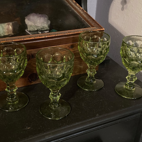 Imperial Green Thumbprint Goblet - Etsy