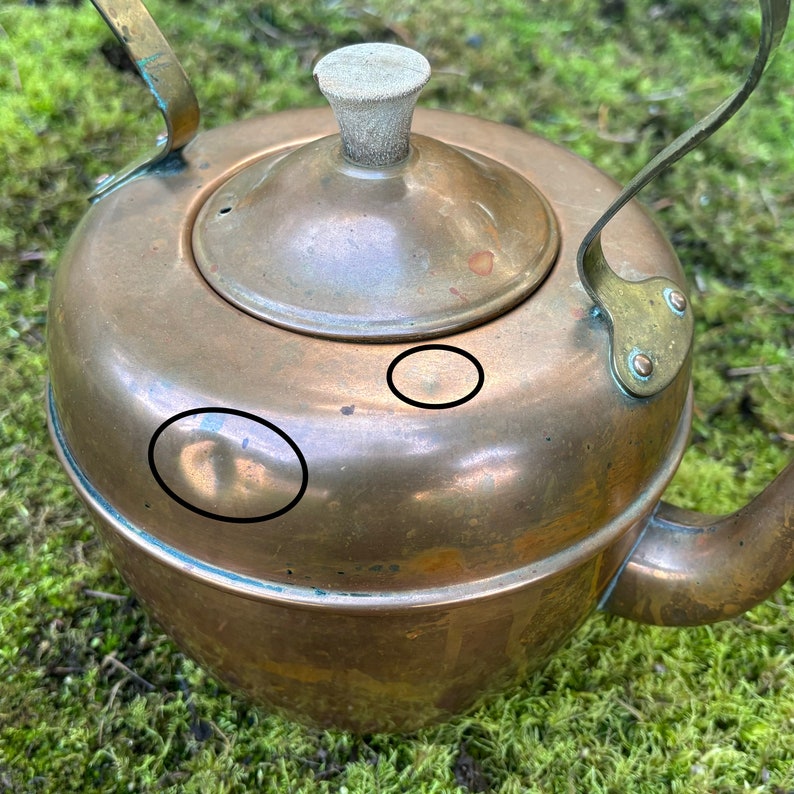 Vintage Copral Copper Teakettle With Brass and Wood Handle, Made in ...