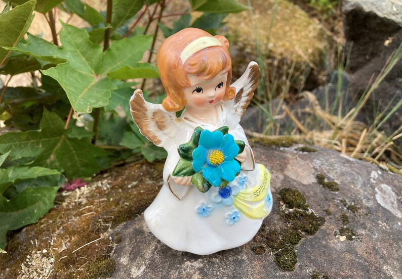Vintage Hand-painted Lefton Birthday Angel - Etsy