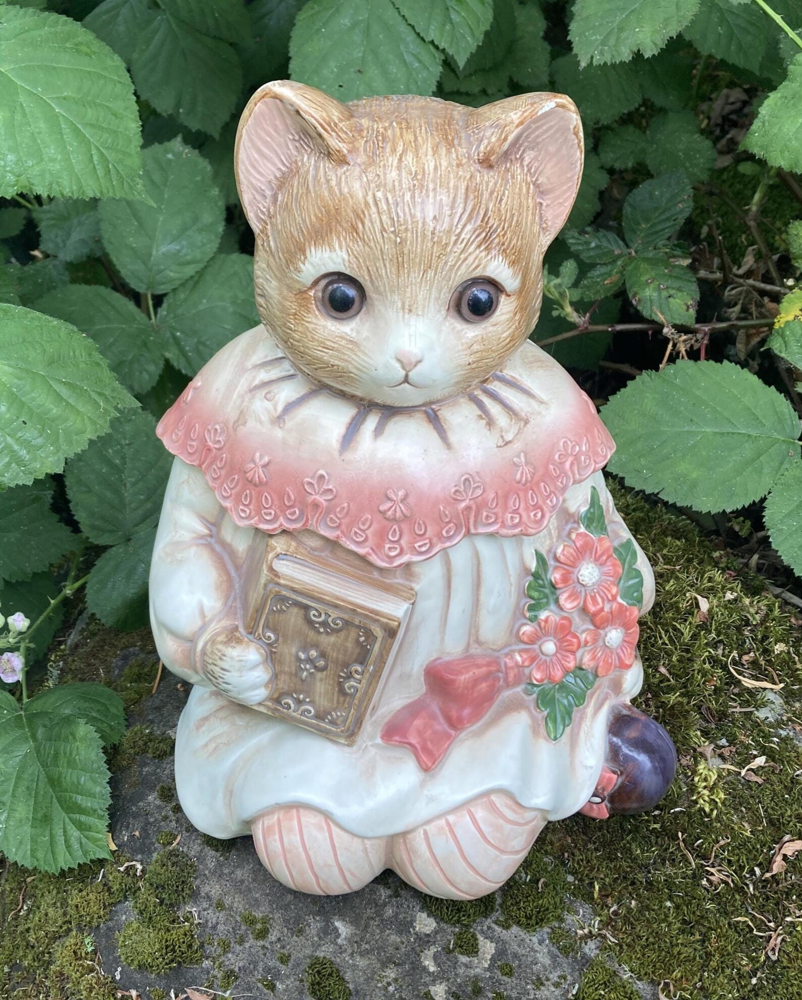 Vintage "emily the Cat" Hand Painted Ceramic Cookie Jar by Mervyn's ...