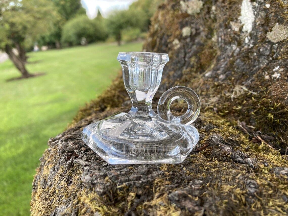 Vintage EAPG A.H. Heisey Glass Company Miniature 2" Tall Chamberstick ...