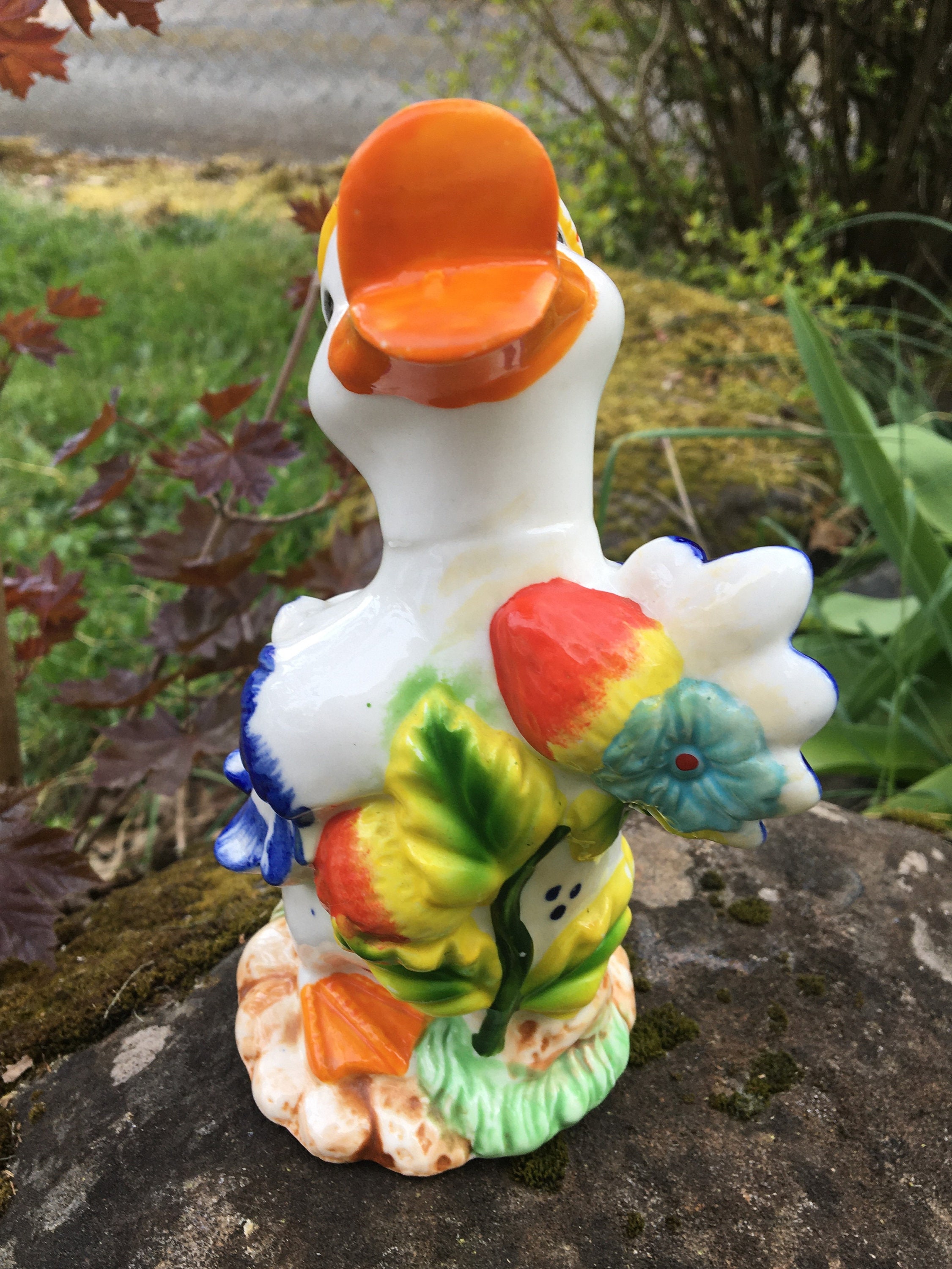 Unique Vintage Hand Painted Anthropomorphic Kitschy Duck Vase | Etsy