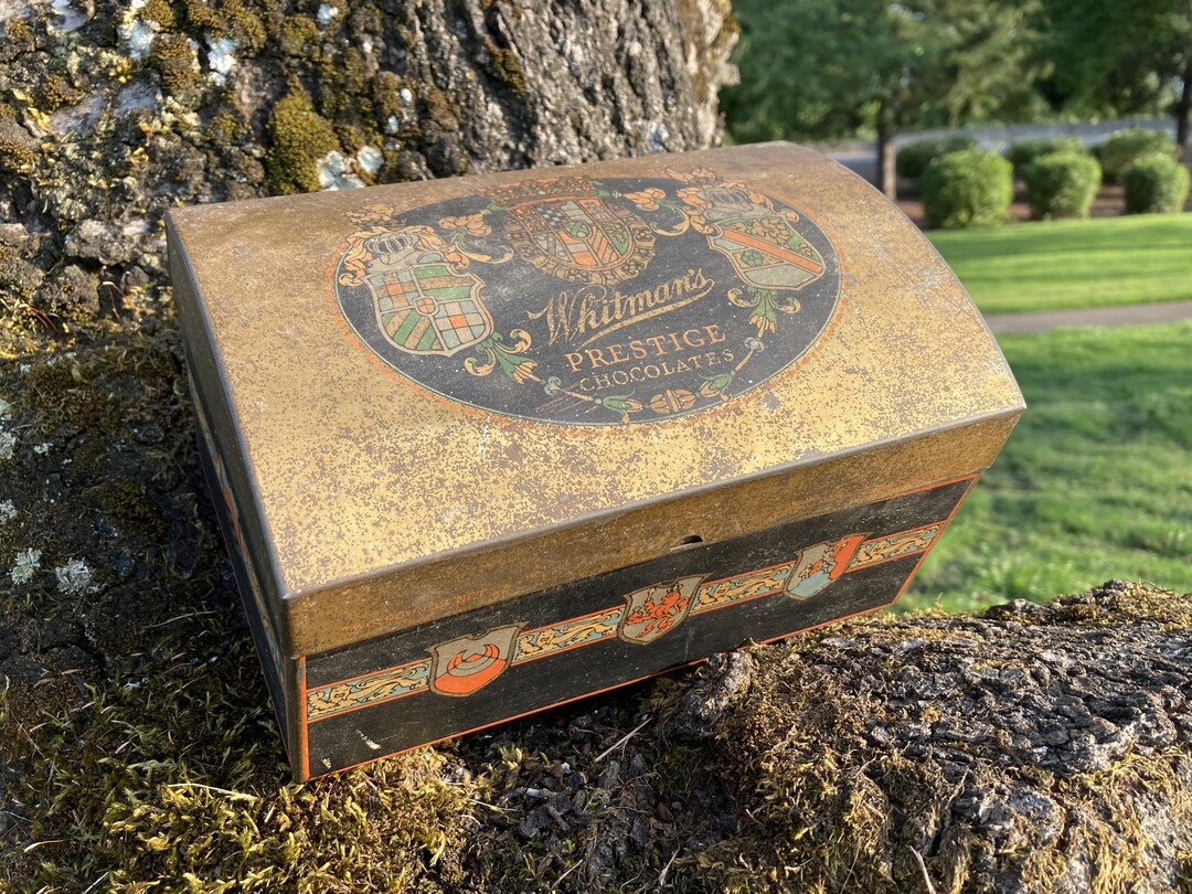 Vintage Collectible Whitman's Prestige Chocolates Empty Candy Tin With ...