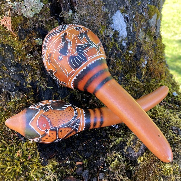 Hand Carved Rattle - Etsy