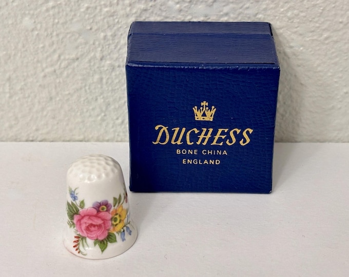 Vintage Duchess Bone China Collectible Thimble With Multi-colored ...