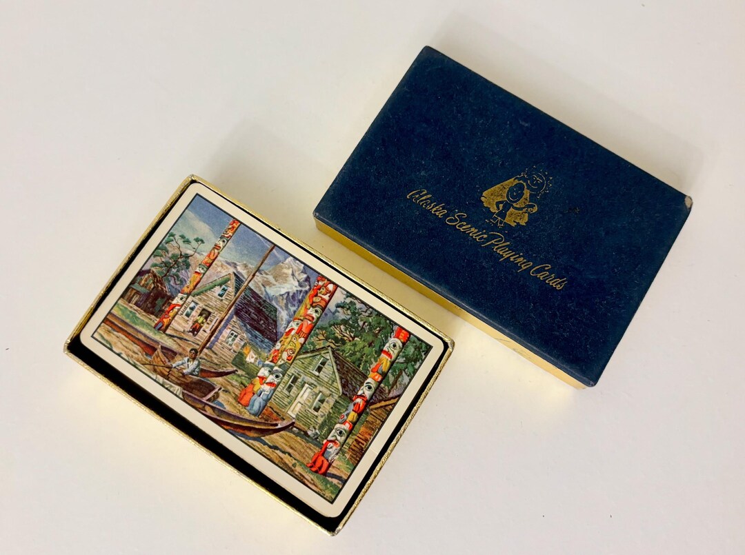 Rare Item! Vintage Card Deck "alaska Scenic Playing Cards" W/ Color ...
