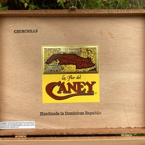 Vintage (empty) Wooden La Flor Del Caney Cigar Box From the Dominican ...