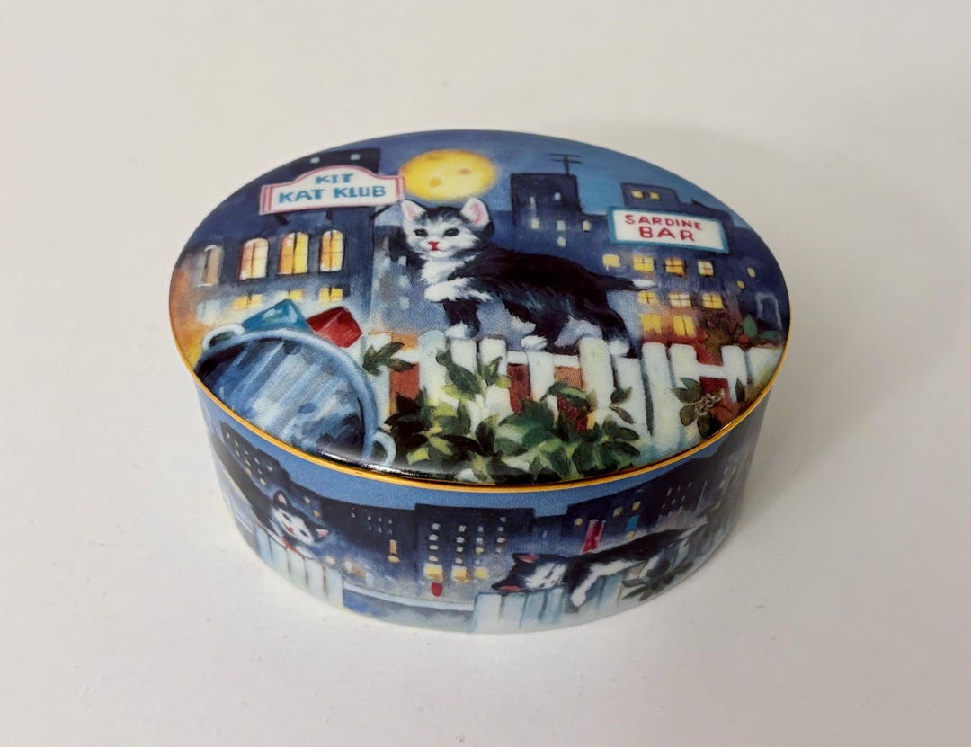 Vintage Collectible Ardleigh-elliott Numbered Music Box "alley Cat" by ...