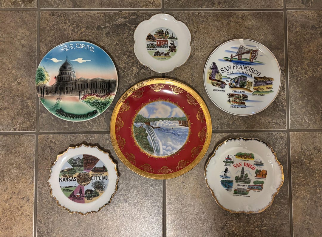 Vintage Collectible Souvenir Plates, Your Choice: San Francisco, San ...