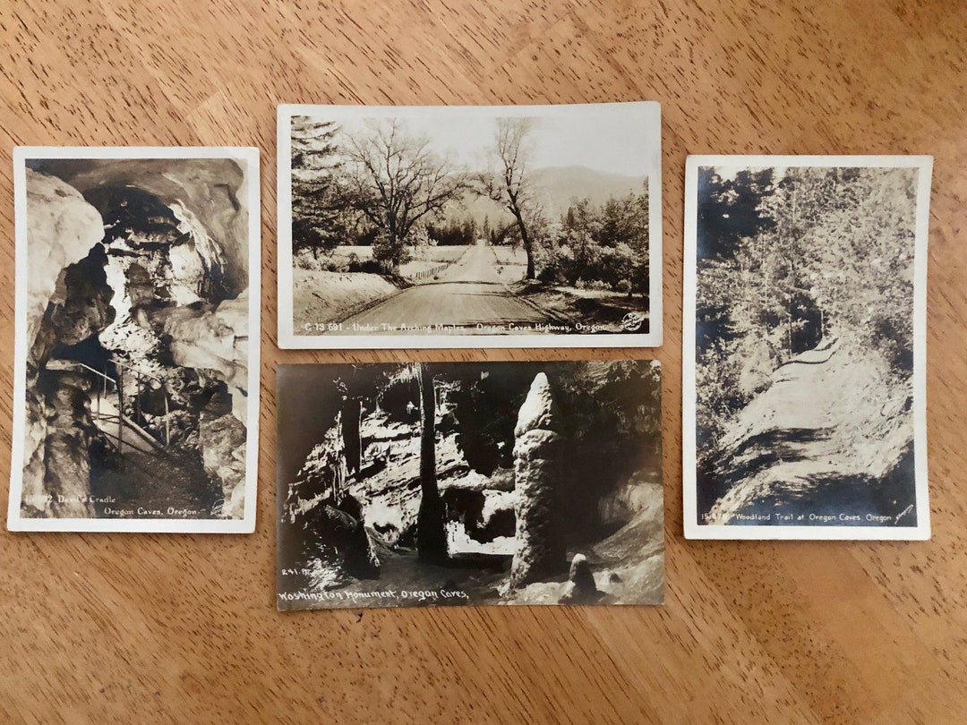 Vintage Oregon Caves Area Postcards, Set of Four - Etsy
