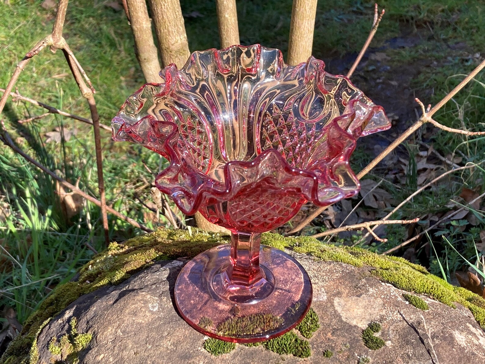 Gorgeous 5.5 Pink Fenton Glass pineapple | Etsy