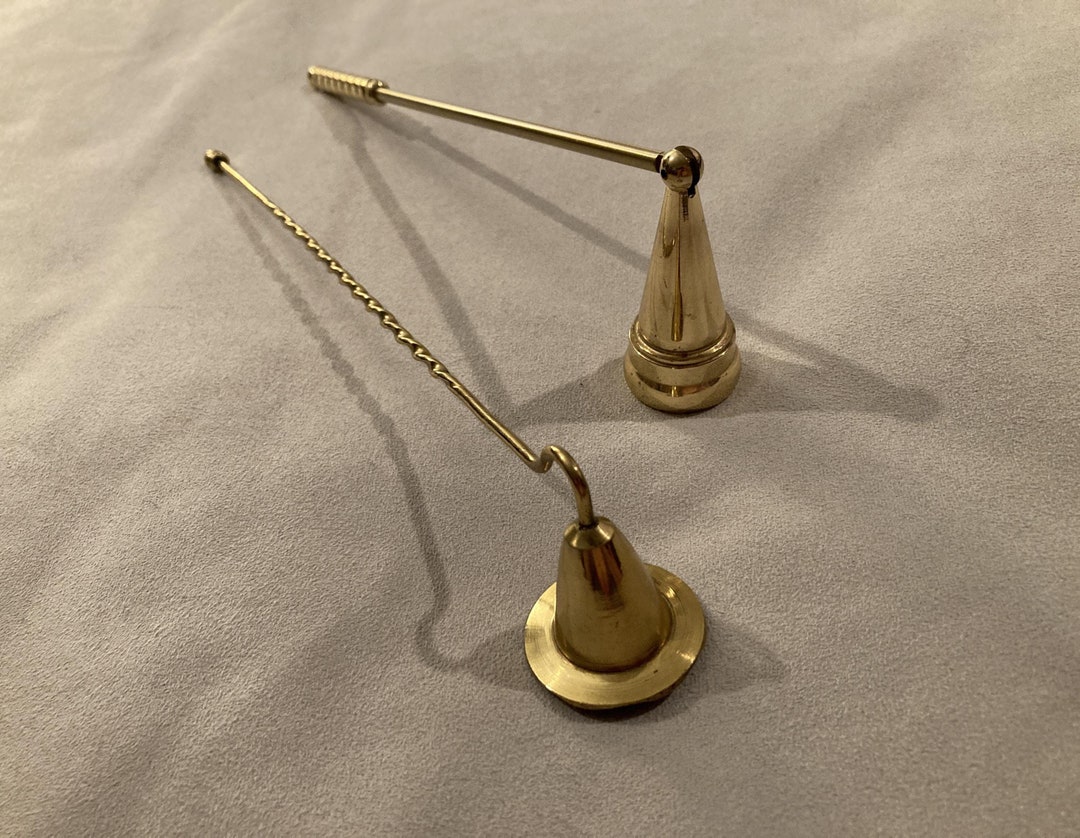 Vintage Brass Candle Snuffers, Bell-shaped W/ Long Handles sold ...