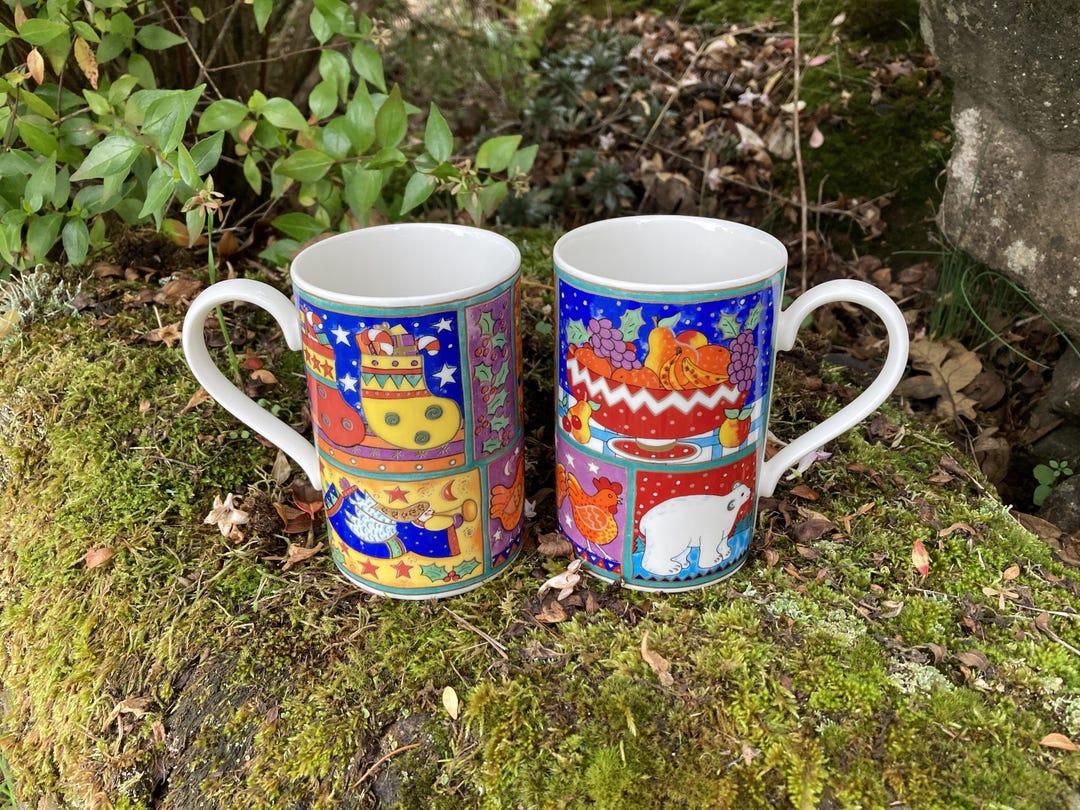 Vintage Dunoon Stoneware "winter Wonderland" Christmas Coffee Cup / Mug ...