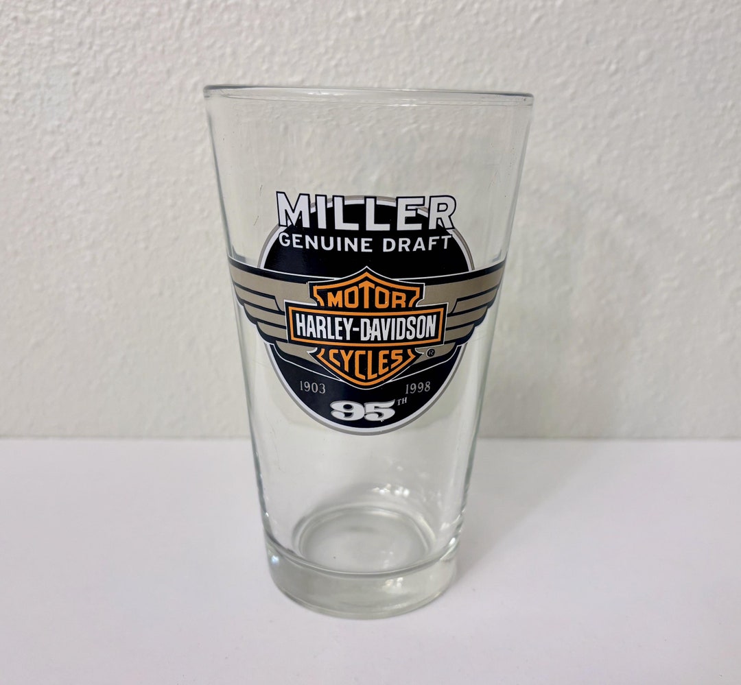 Vintage Miller Genuine Draft Beer / Harley Davidson Motorcycles 95th Anniversary Collectible 14 ...