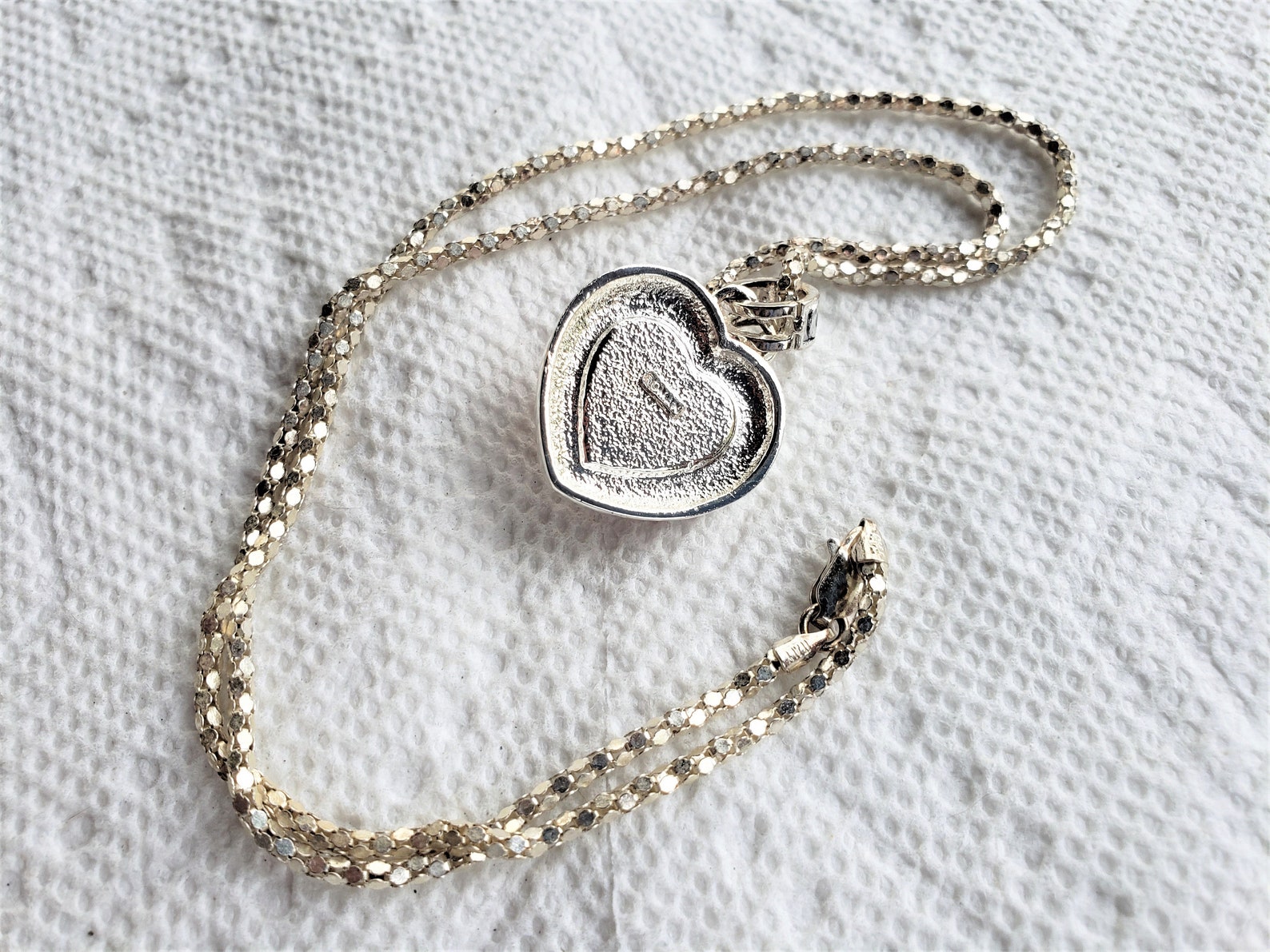 Pink Heart Necklace 19 inches long Estate Vintage FREE | Etsy