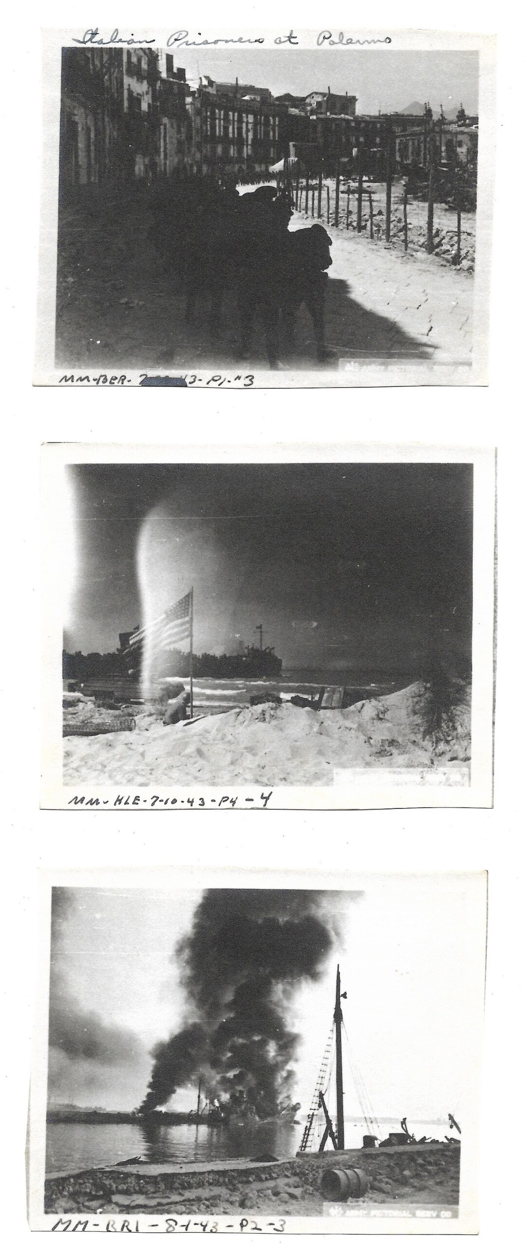 US Army Group CC, Three Small War Photographs, Rome and Naples Area ...