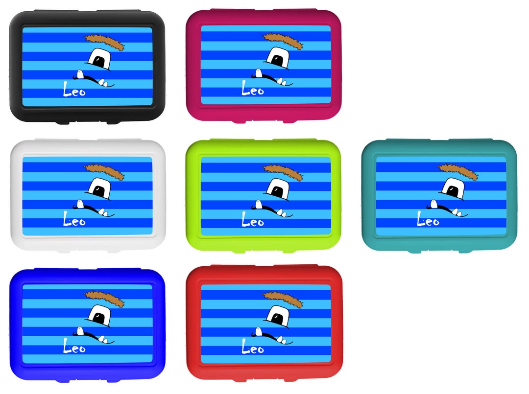 Lunch Box / Lunchbox / Snack Box / With Insert Motif Monster Stripes ...