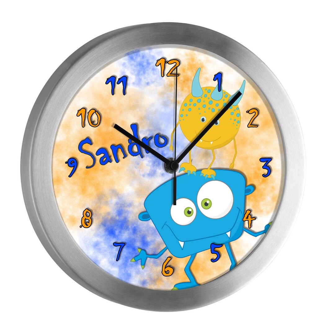 Children's Radio Wall Clock Monster - Etsy