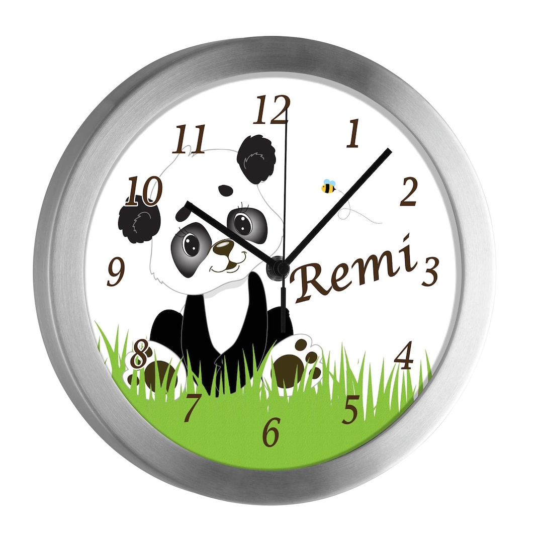 Children's Room Radio Clock Panda Bear - Etsy