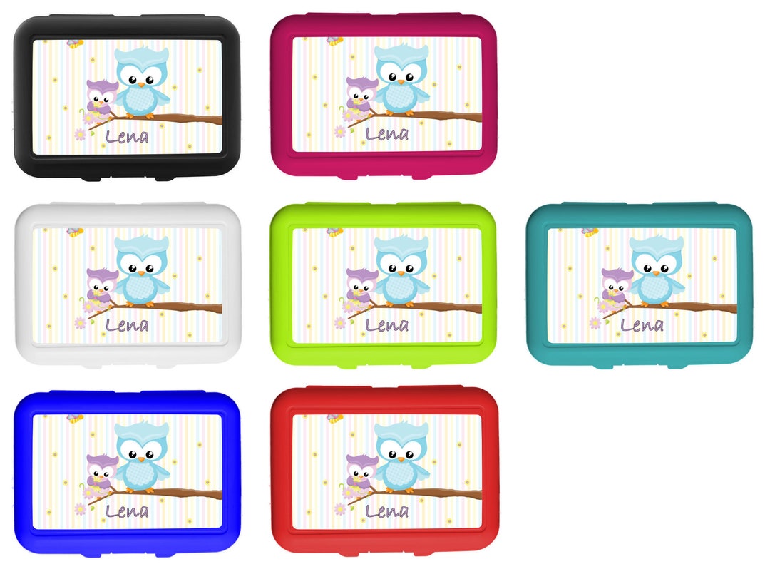 Lunch Box / Lunchbox / Snack Box / With Insert Motif Owl Spring - Etsy