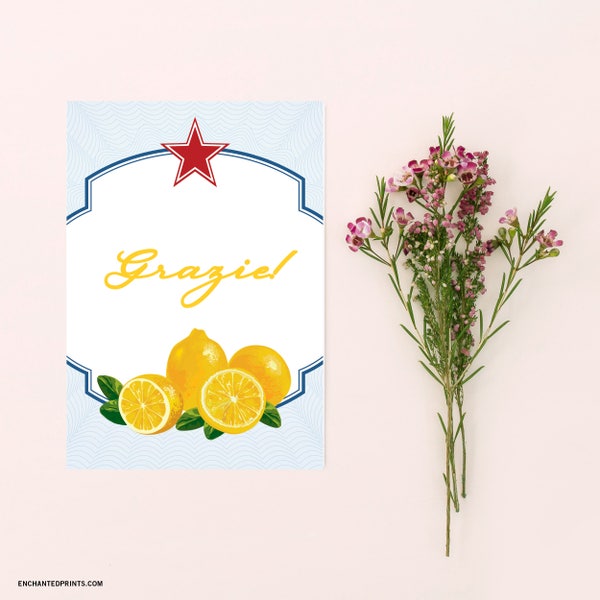 Italian Themed Thank You Cards - Etsy